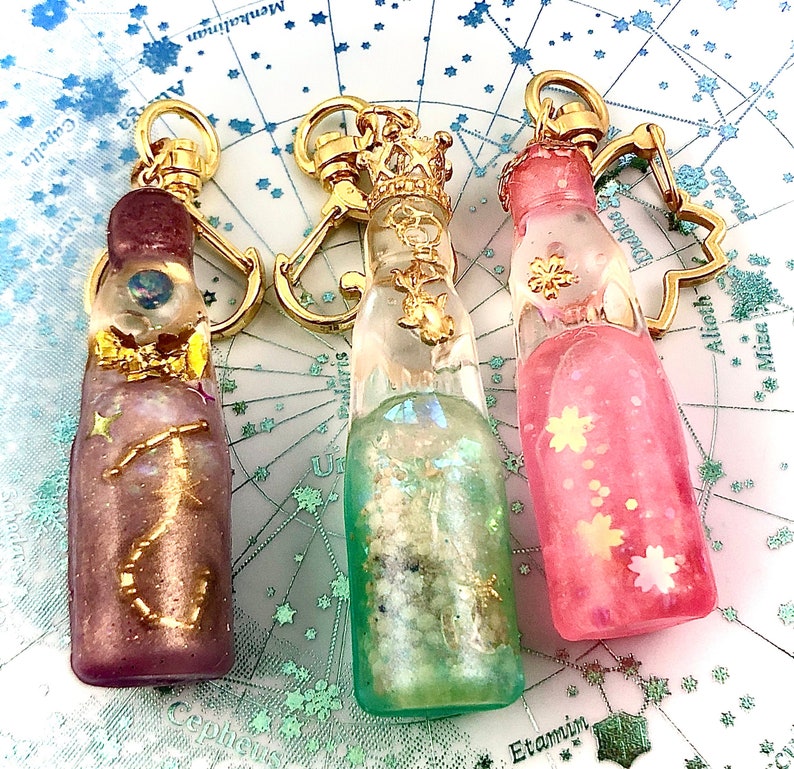 Aesthetic Flavored Ramune UV Resin Keychains - Etsy
