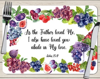 Placemats Bible Verse - Etsy