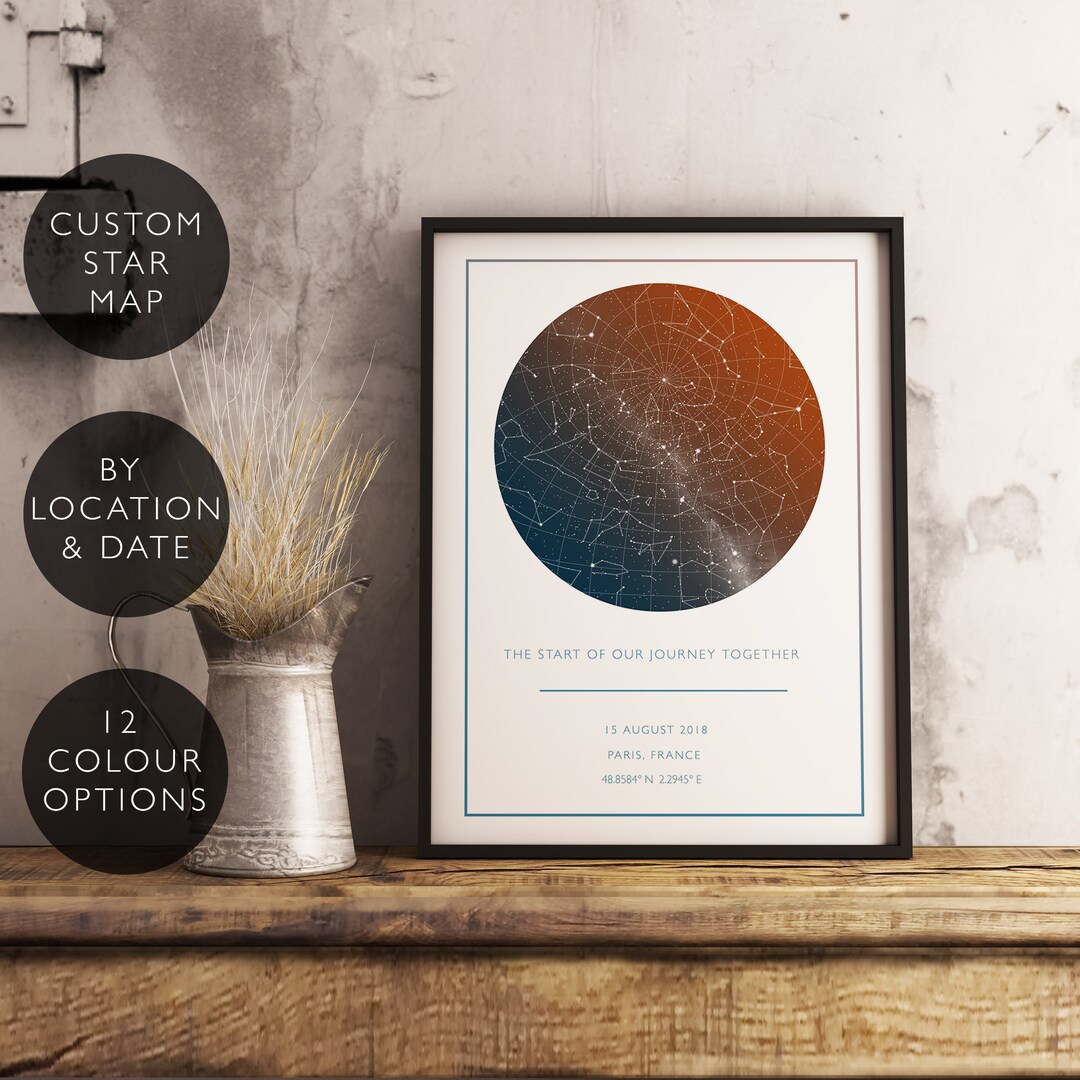 Star Map Custom Digital Star Map for Christmas Gift Star Map Unique ...