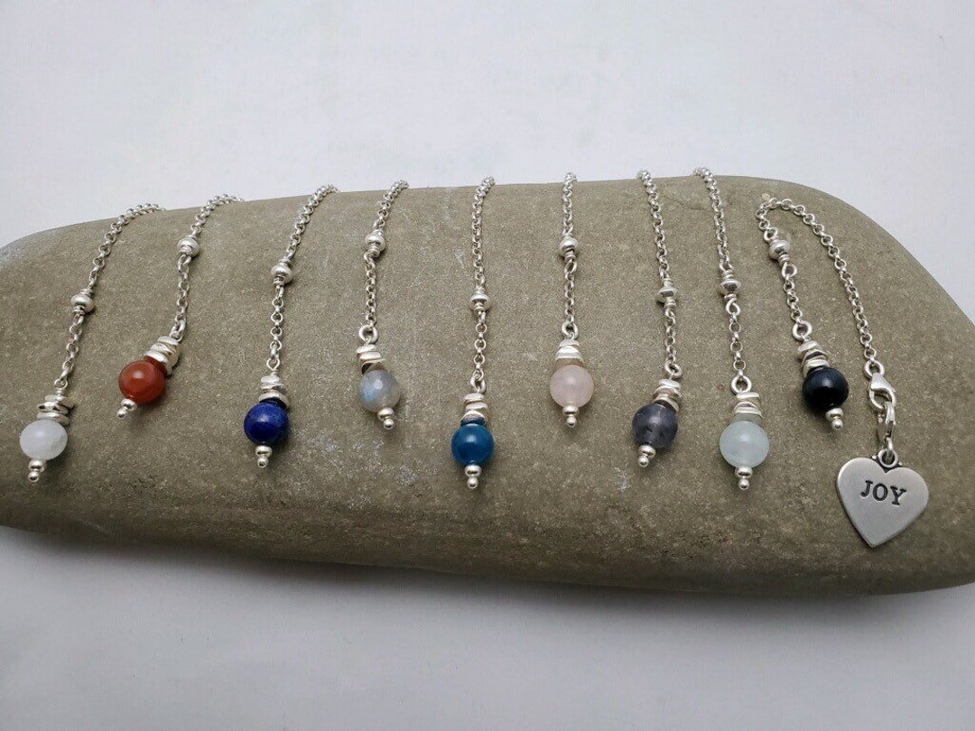 Mini-pendulums/gem Drop Strands W/affirmation Heart Charm - Etsy