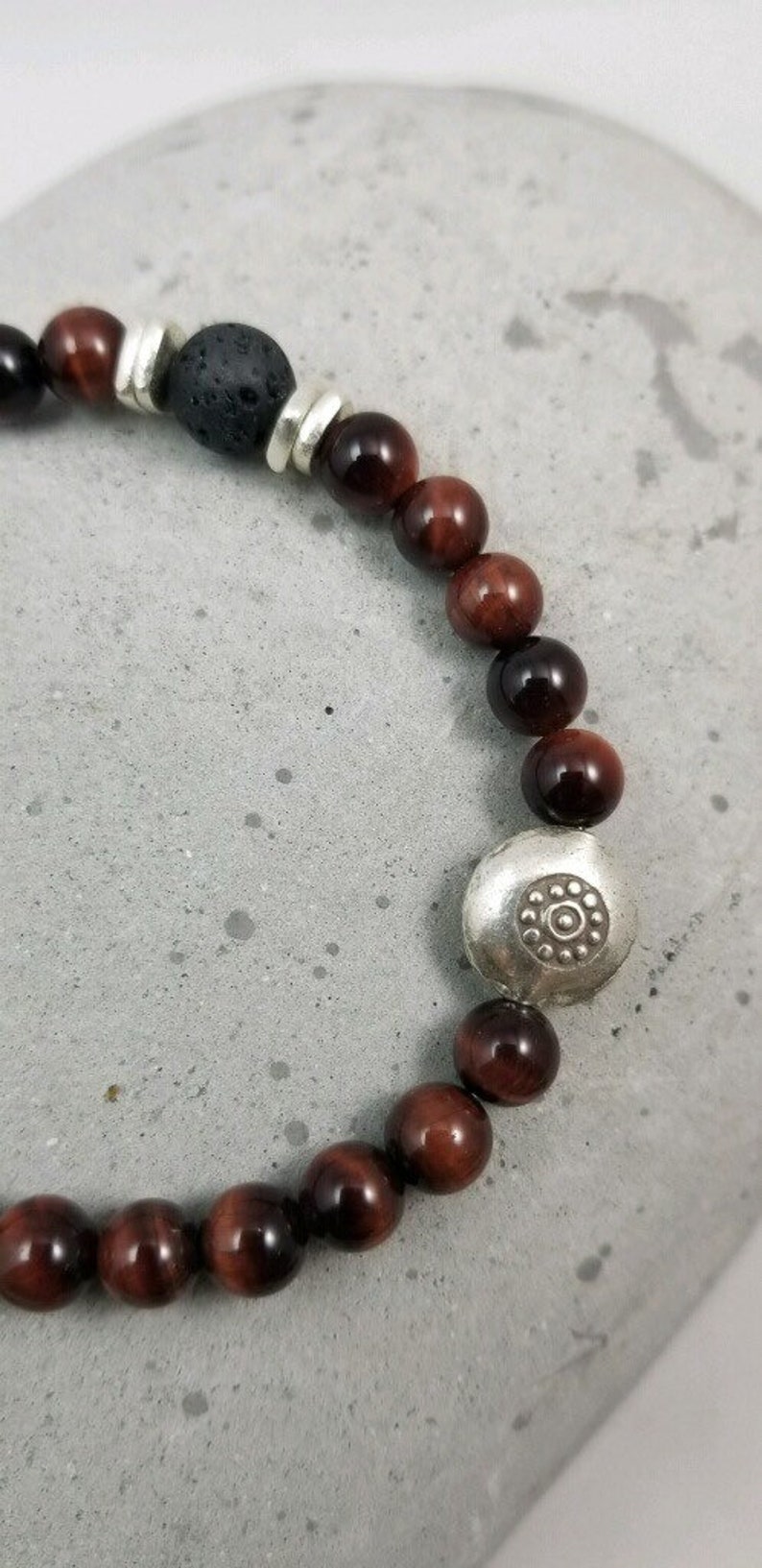 Red Tiger's Eye & Sterling Silver Lava Bead Diffuser - Etsy
