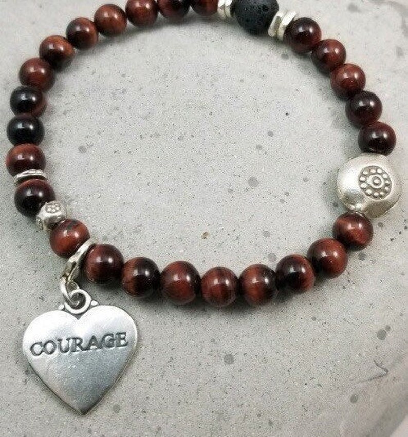 Red Tiger's Eye & Sterling Silver Lava Bead Diffuser - Etsy