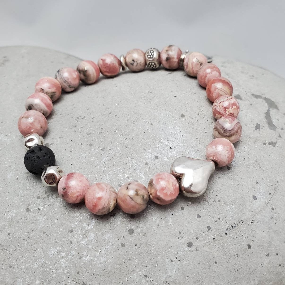 Heart-inspired for SCAD Collection Rhodochrosite & Sterling Silver ...