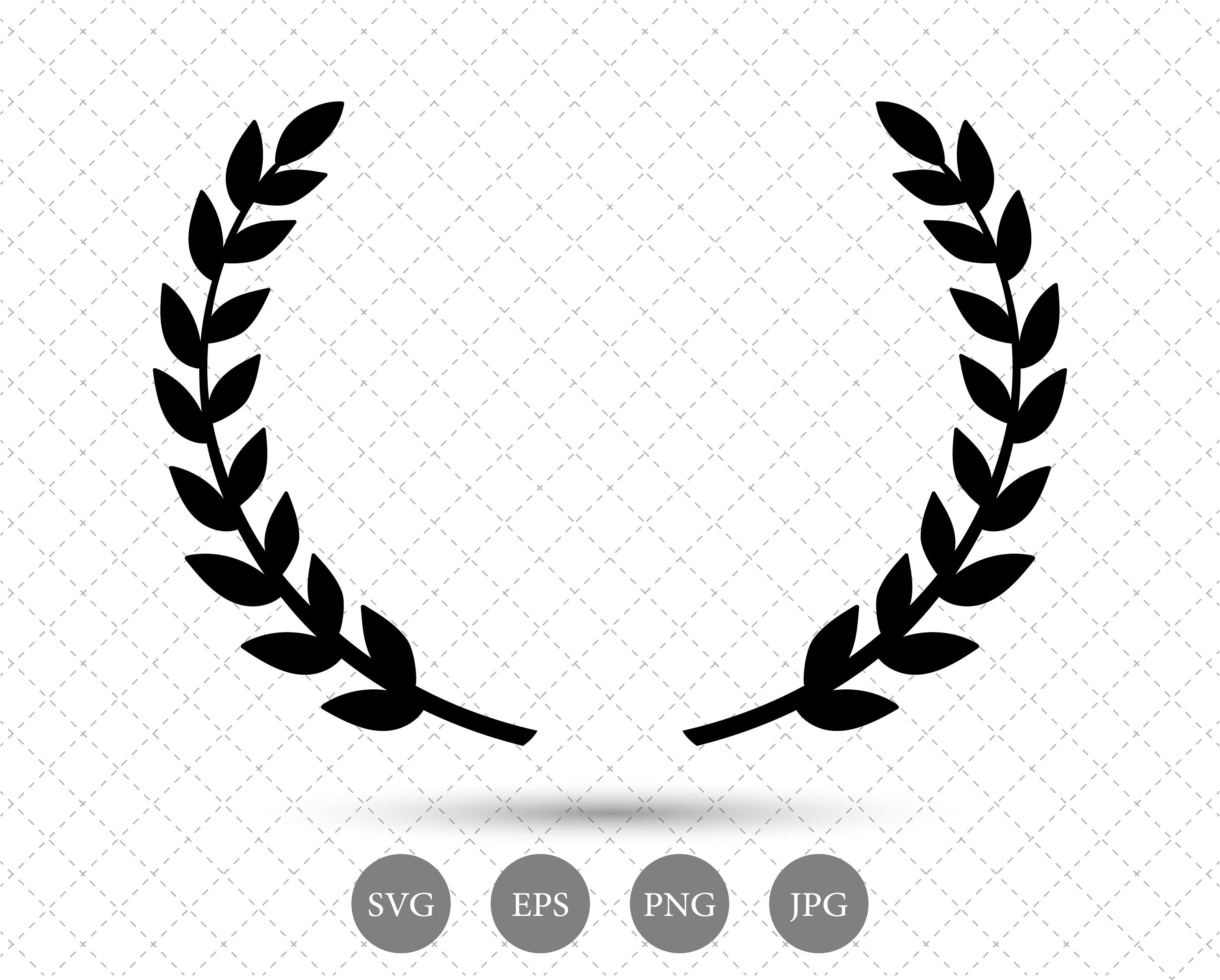 Kranz Olive Zweig Blätter Logo Design Element Emblem Label | Etsy