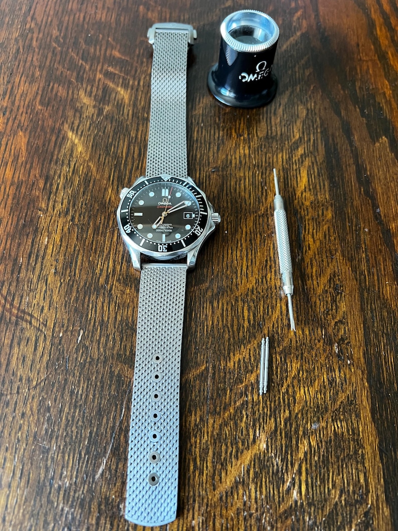 TITANIUM Mesh Bracelets for Omega Watches 20mm | Strap/band Compatible ...