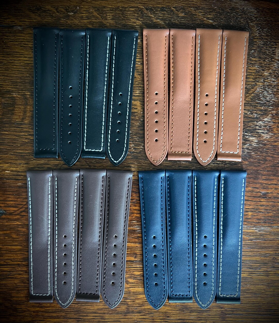 Omega Compatible Leather Watch Strap: Deployment Clasp, 19-22mm - Etsy