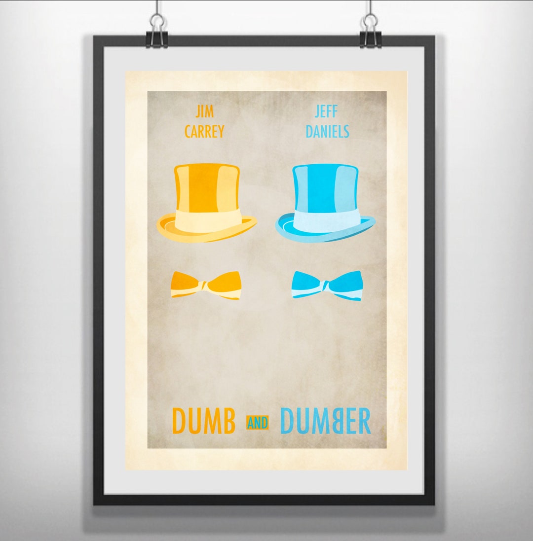 CANVAS Dumb and Dumber Movie Poster Minimalist - Etsy
