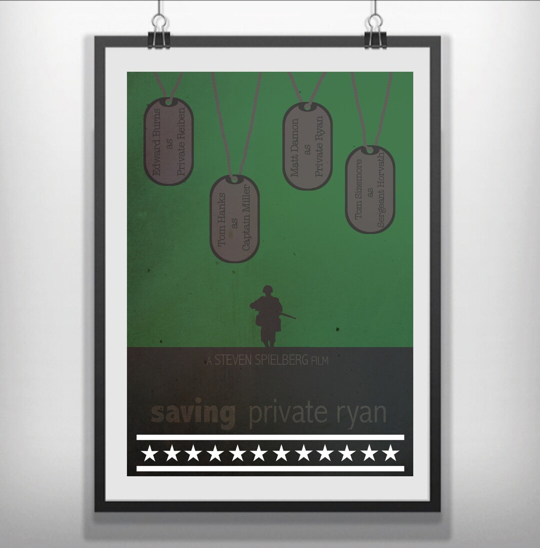 CANVAS Saving Private Ryan Movie Poster Minimalist - Etsy