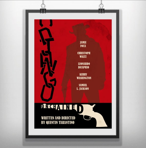 Django Unchained Movie Poster Minimalist | Etsy UK