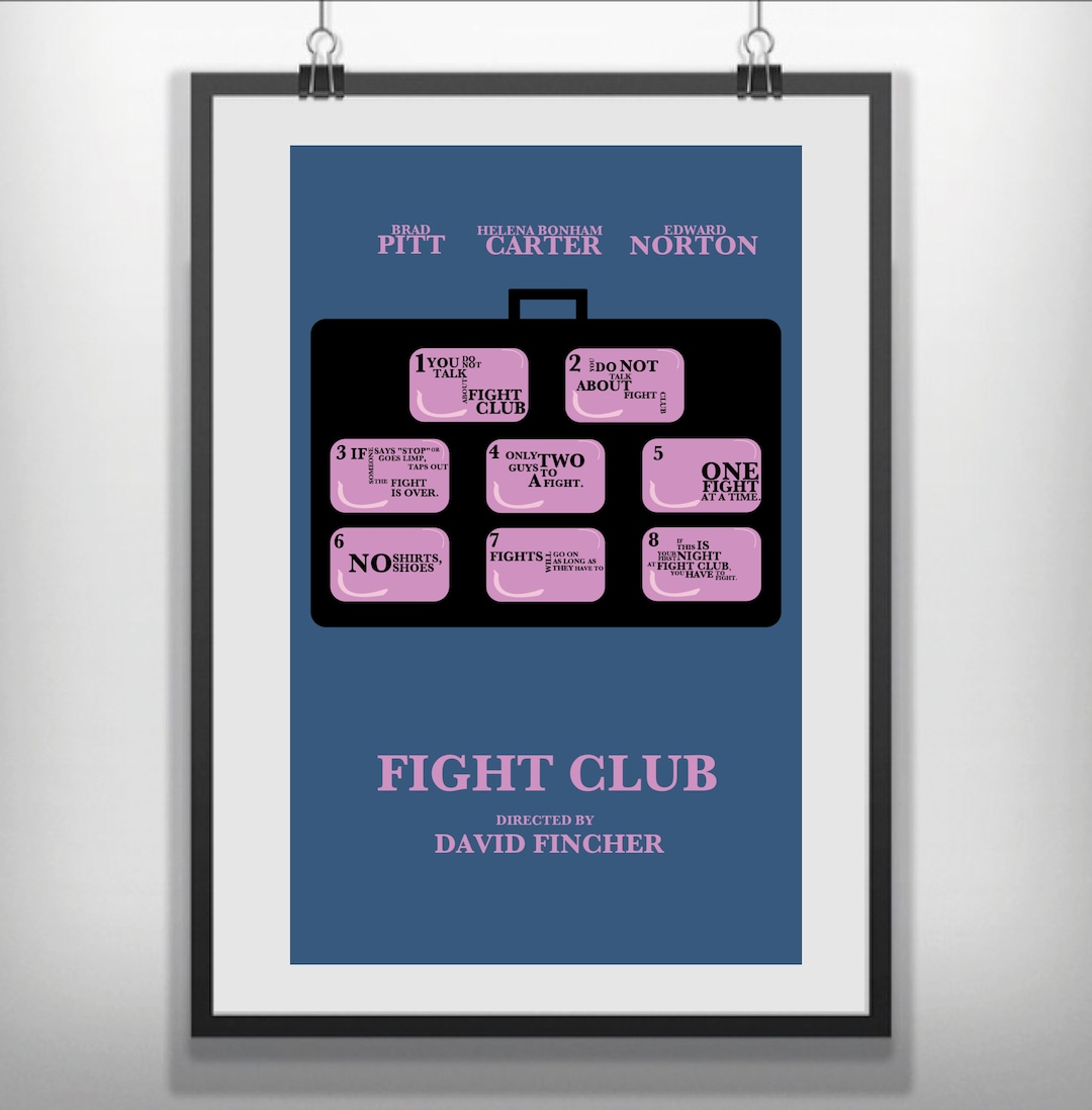 CANVAS Fight Club Movie Poster Minimalist - Etsy
