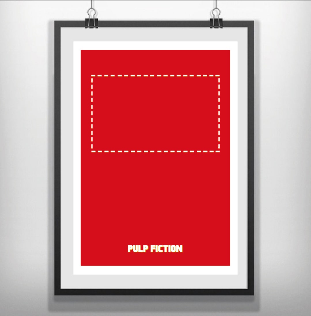 CANVAS Pulp Fiction Square Minimal Movie Poster Minimalist - Etsy