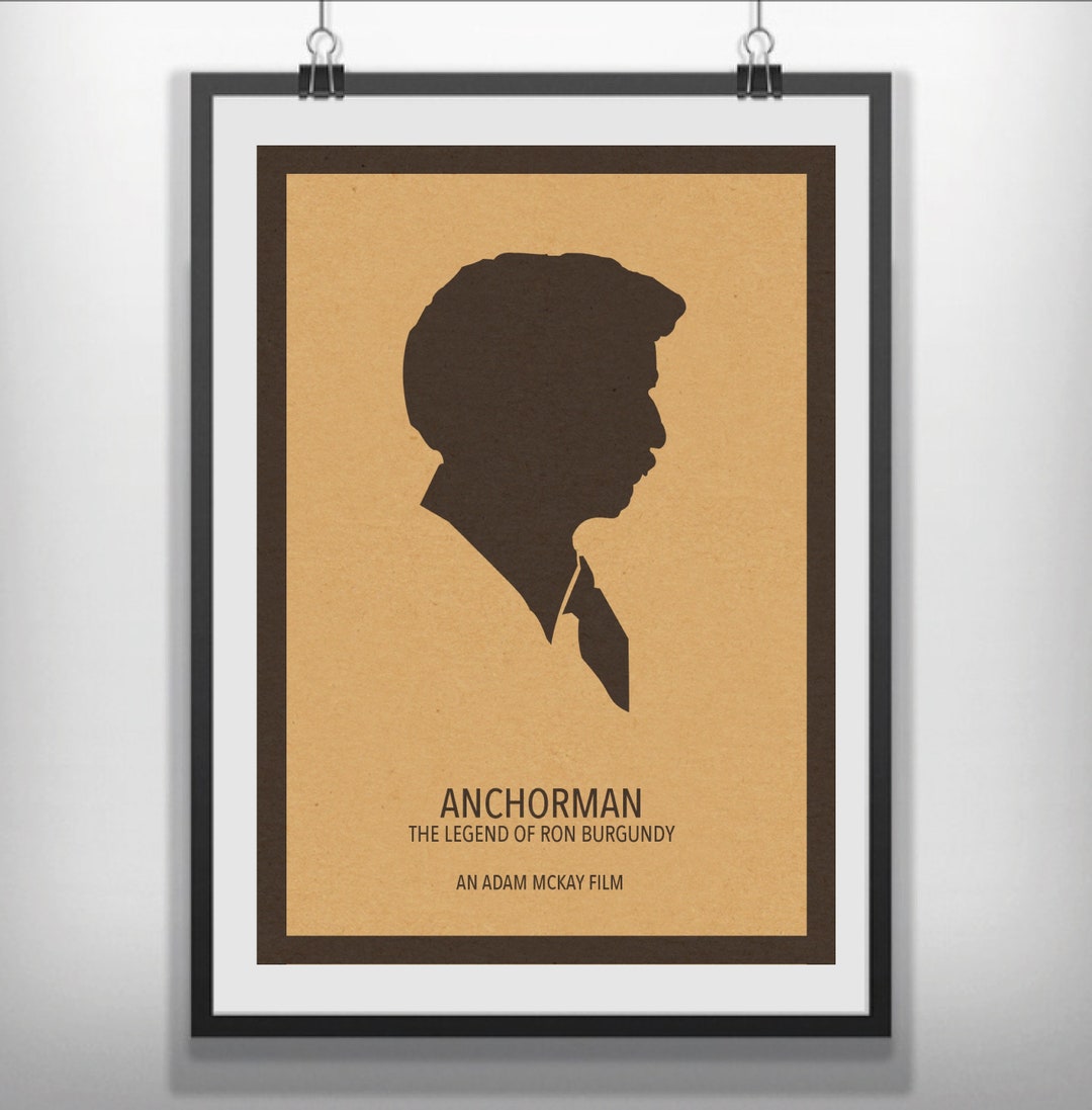 CANVAS Anchorman Minimal Movie Poster Minimalist - Etsy