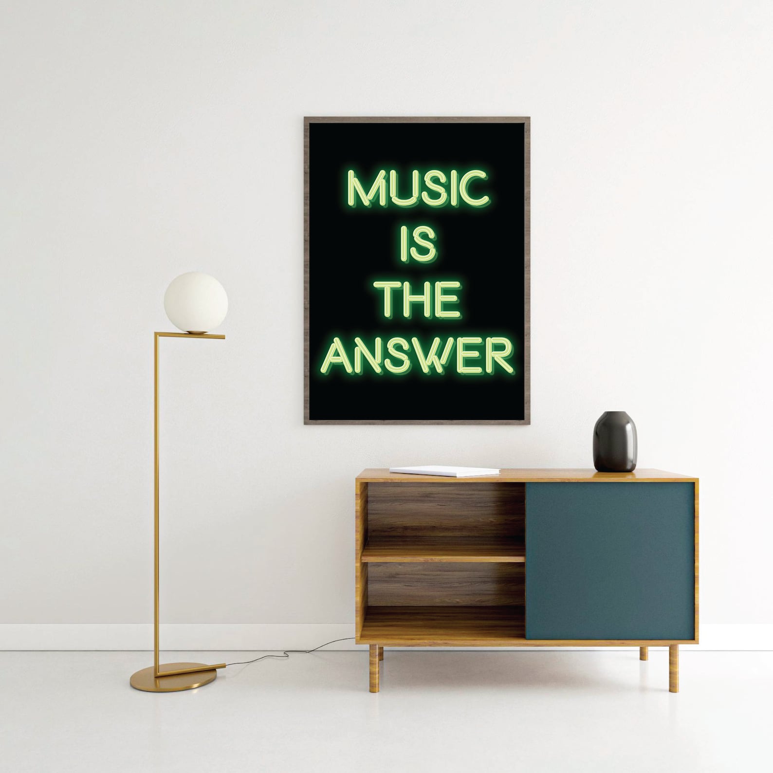Music is the Answer Neon Sign Poster Print Art - Etsy UK