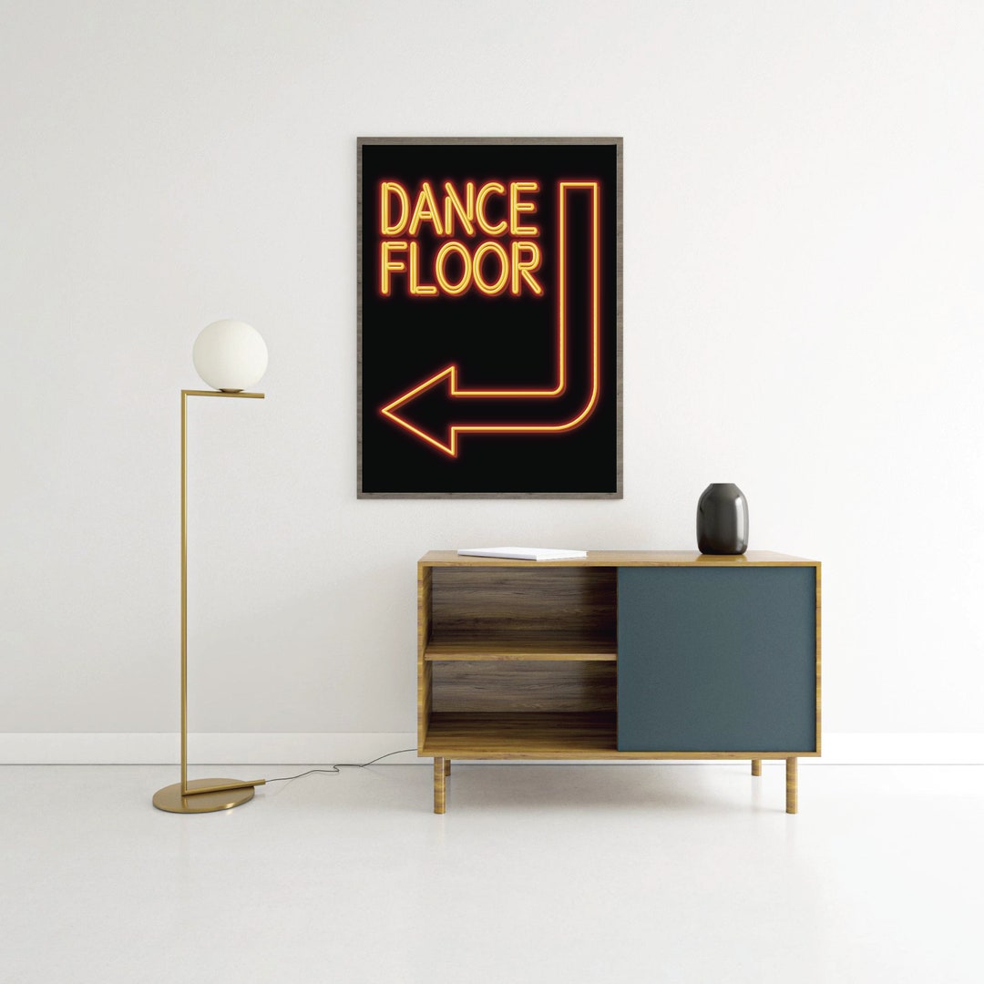 Dance Floor Neon Sign Poster Print Art - Etsy
