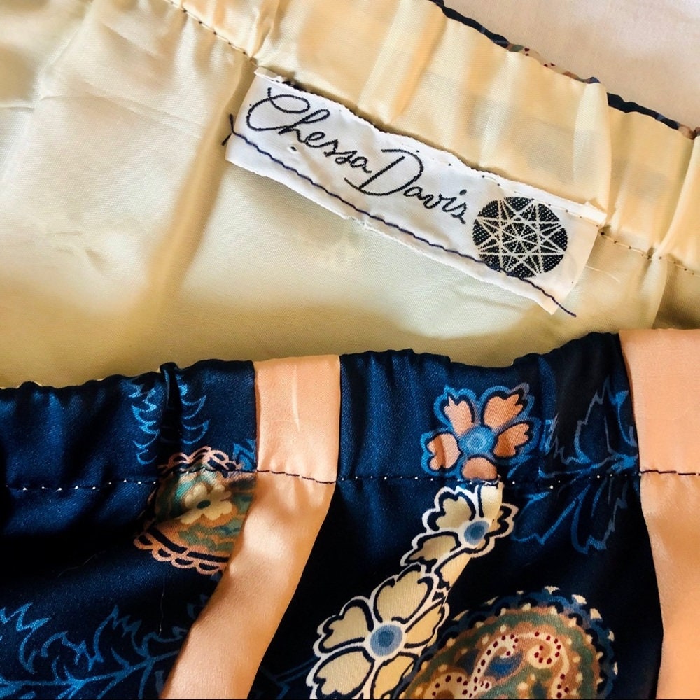 Vintage 70s Chessa Davis Blue Maxi Skirt Beverly Hills Size - Etsy