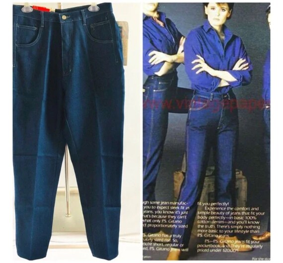 Vintage 1989 NWT P. S. Gitano Jeans 30x30 High Rise Dark Wash | Etsy