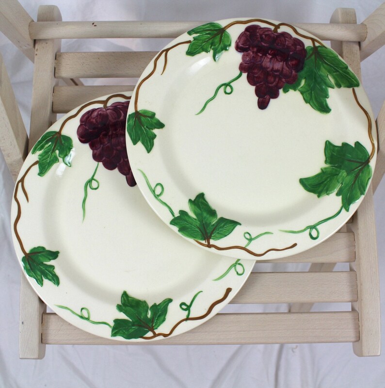 Vintage Pacific Pottery Plate Grapes Made in USA California - Etsy