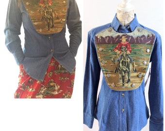 Western Bib Shirt - Etsy