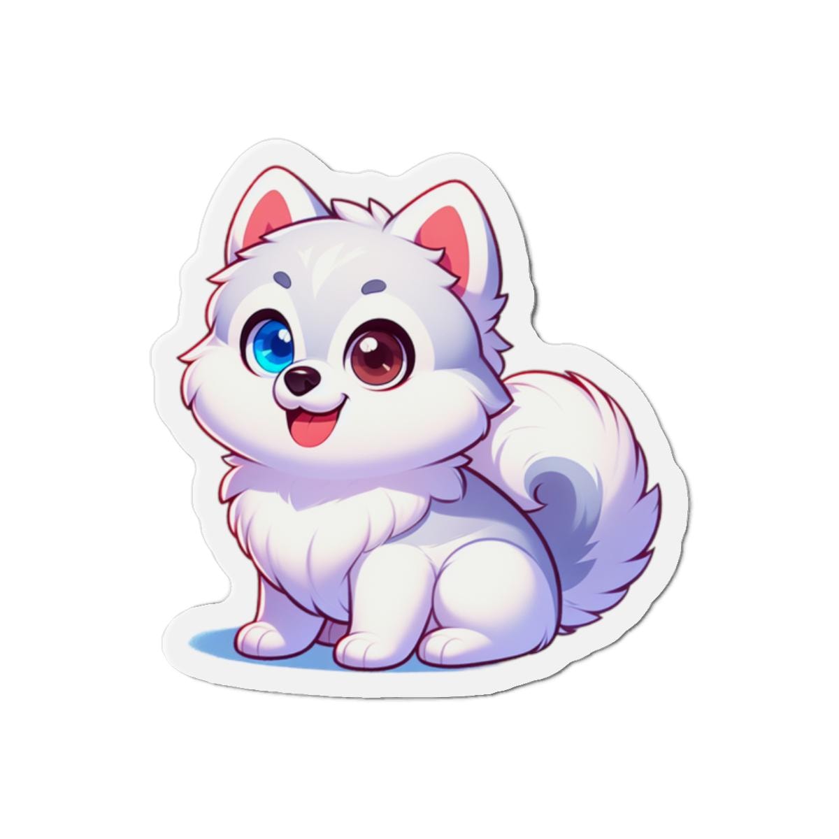 Anime-style Pomsky Dog With Unique Eyes Magnet - Etsy