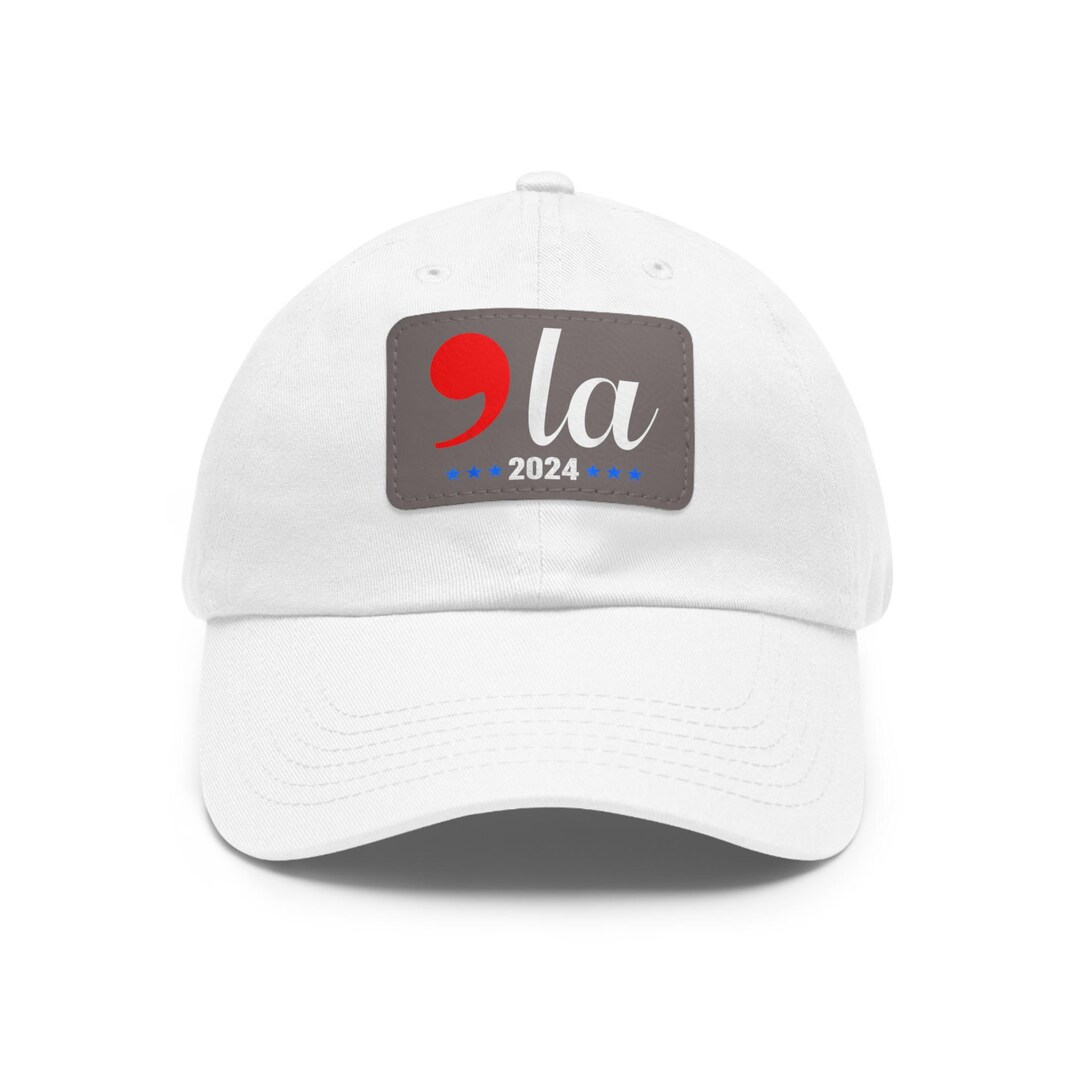 Comma La 2024 Dad Hat With Leather Patch rectangle Comma La 2024 - Etsy