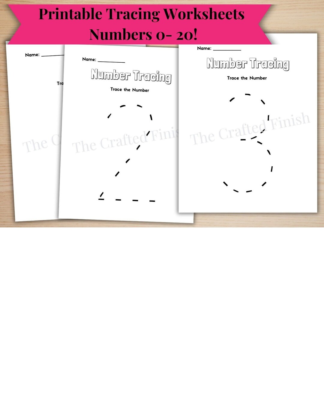 Preschool Numbers Tracing Worksheet, Handwriting Practice, Basic ...