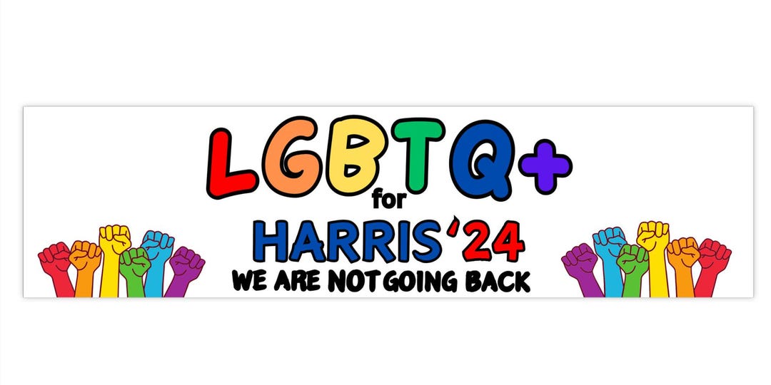 Kamala Harris We Will Not Go Back LGBTQ Bumper Stickers - Etsy