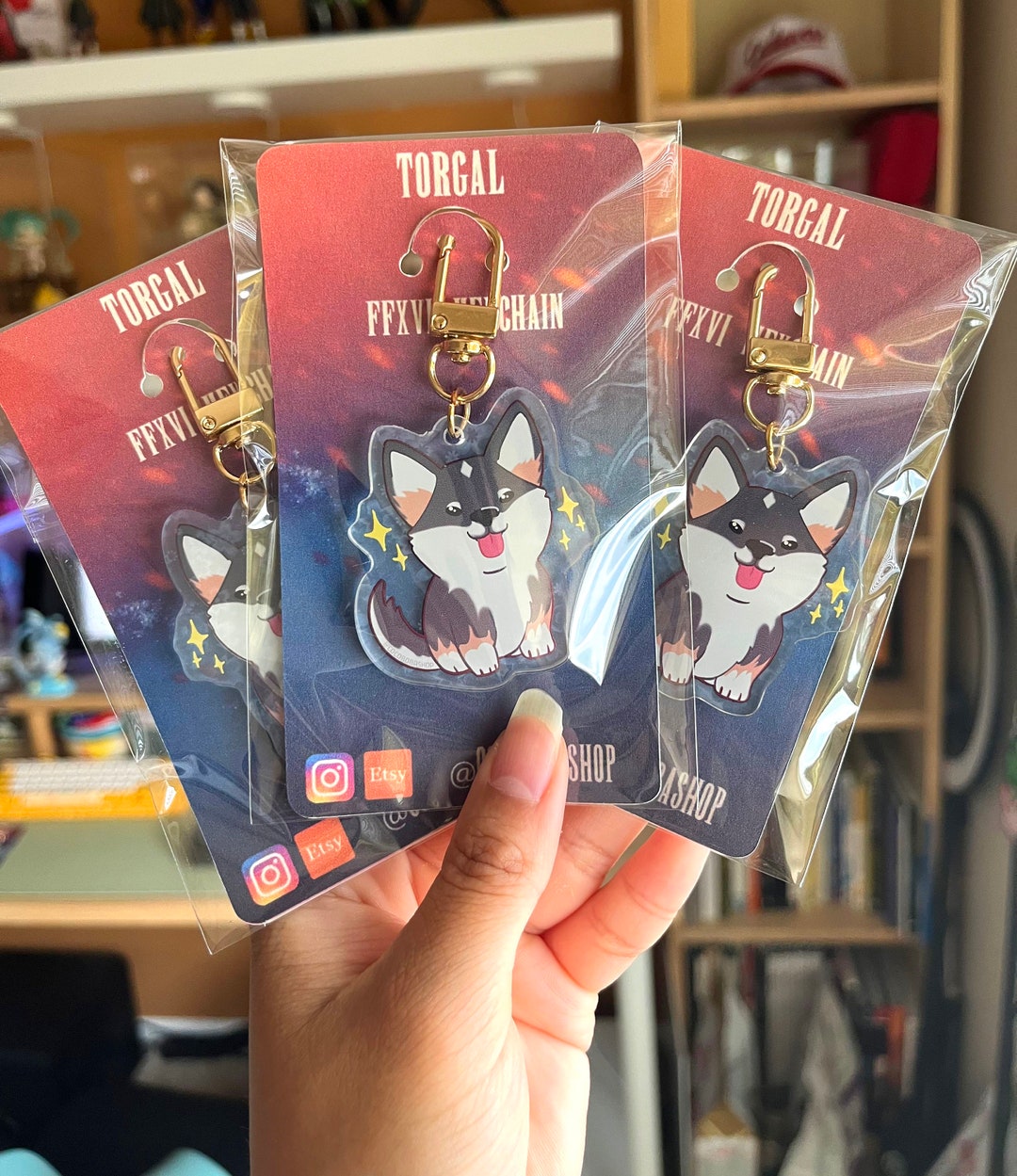 Cute Chibi Puppy Torgal 2" Keychain Charm - Etsy