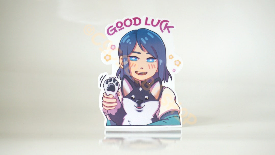 FFXVI Jill & Torgal Chibi Vinyl Sticker - Good Luck Text - Etsy