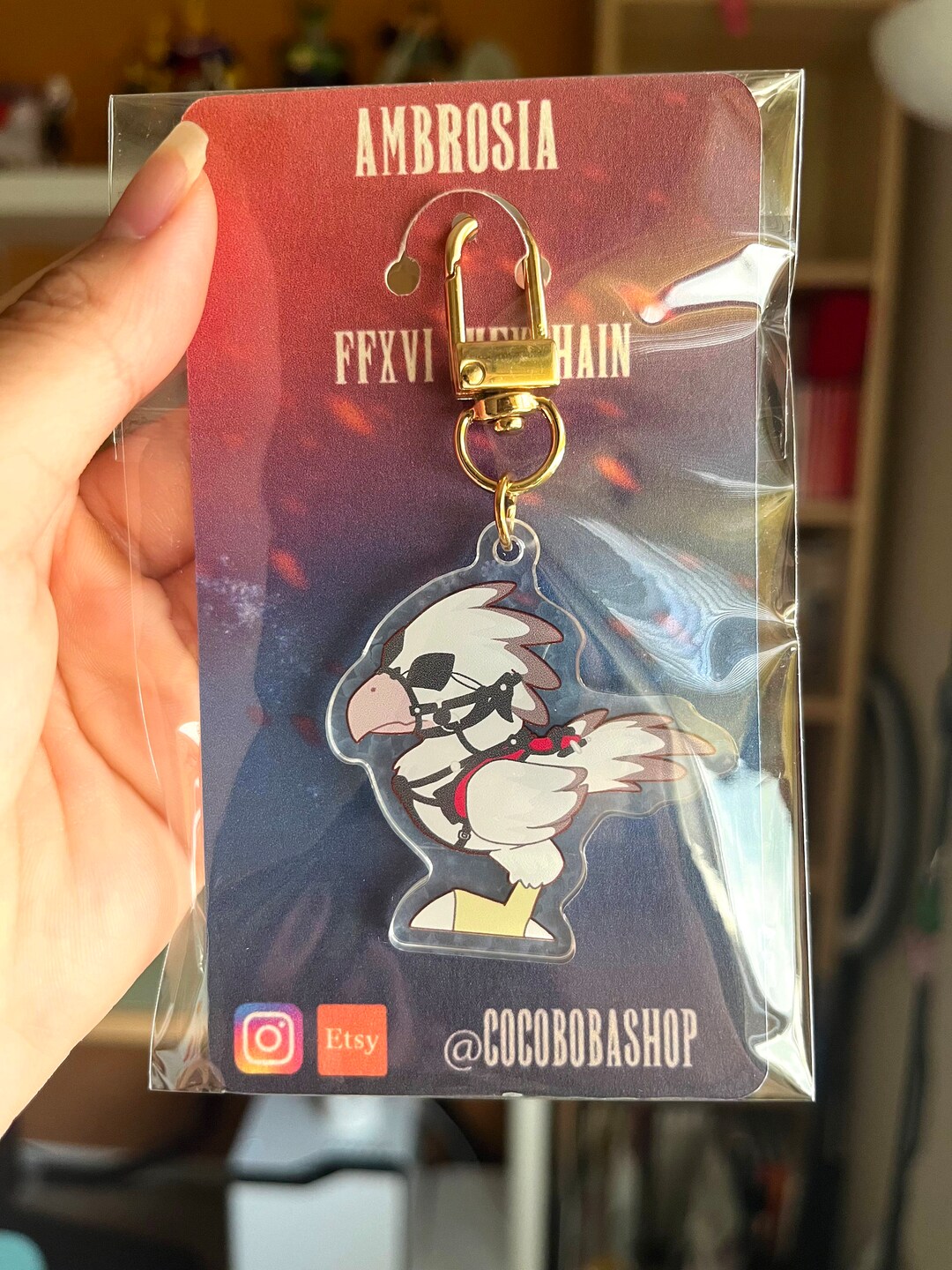 FFXVI - Cute Chibi Ambrosia Saddle Chocobo Vinyl 2" Keychain Charm - Etsy