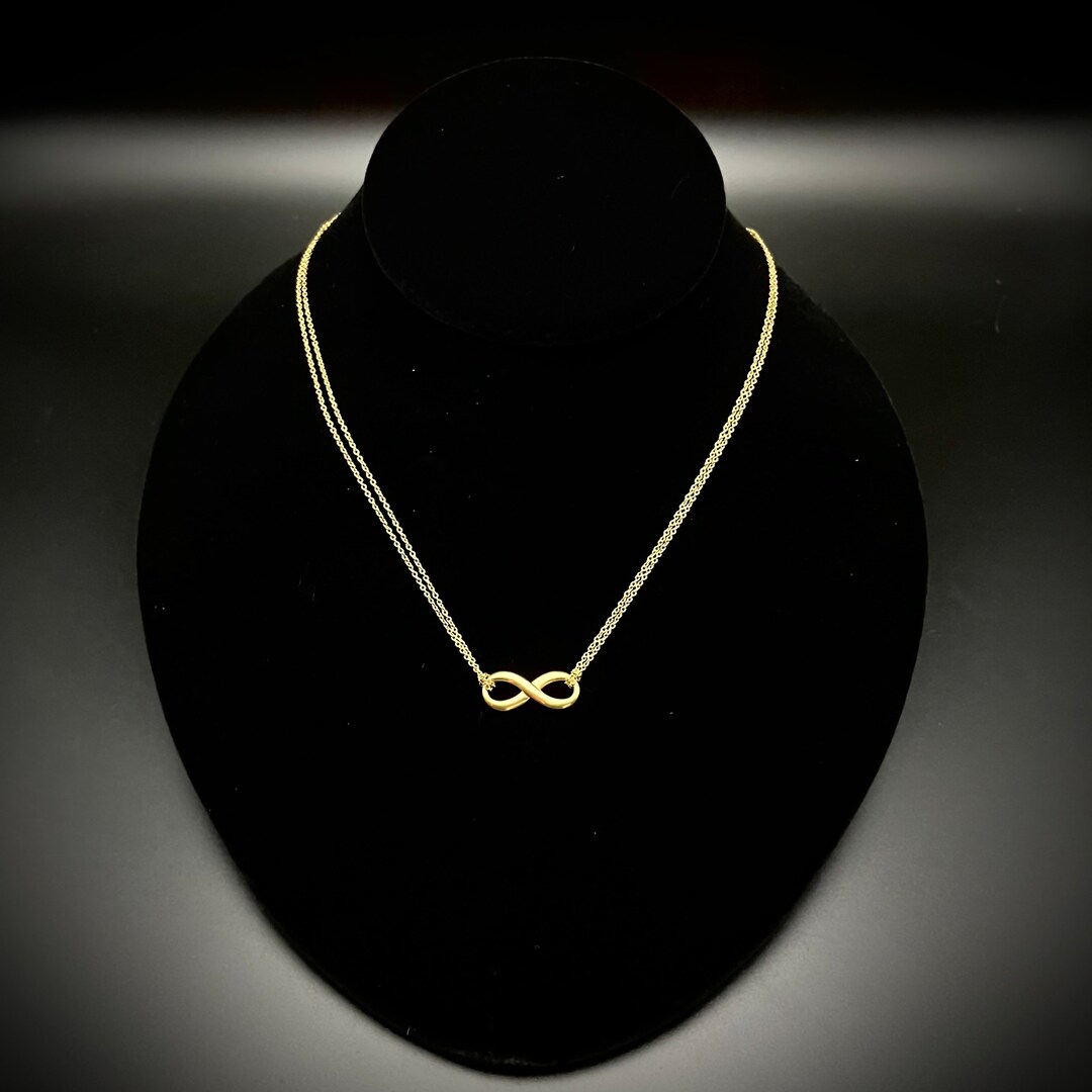 Tiffany & Co. 18k Gold Infinity Necklace - Etsy