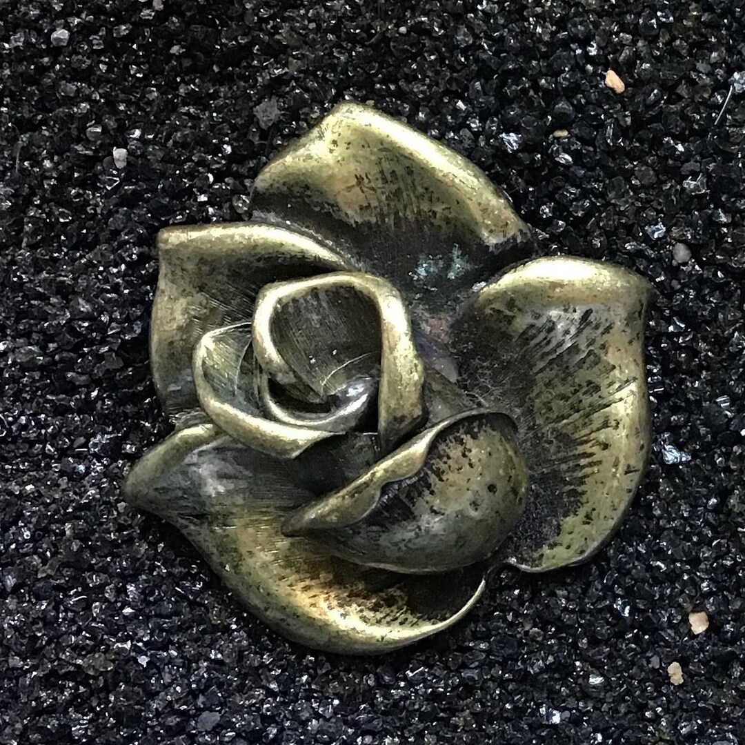 Large Gold Rose Button Cover - Etsy