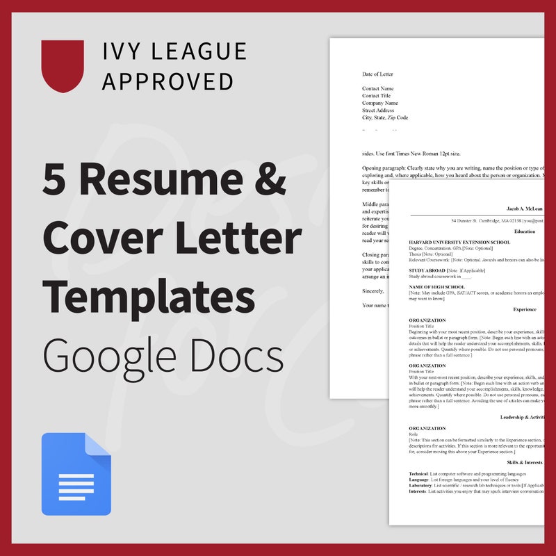 Resume and Cover Letter - Etsy