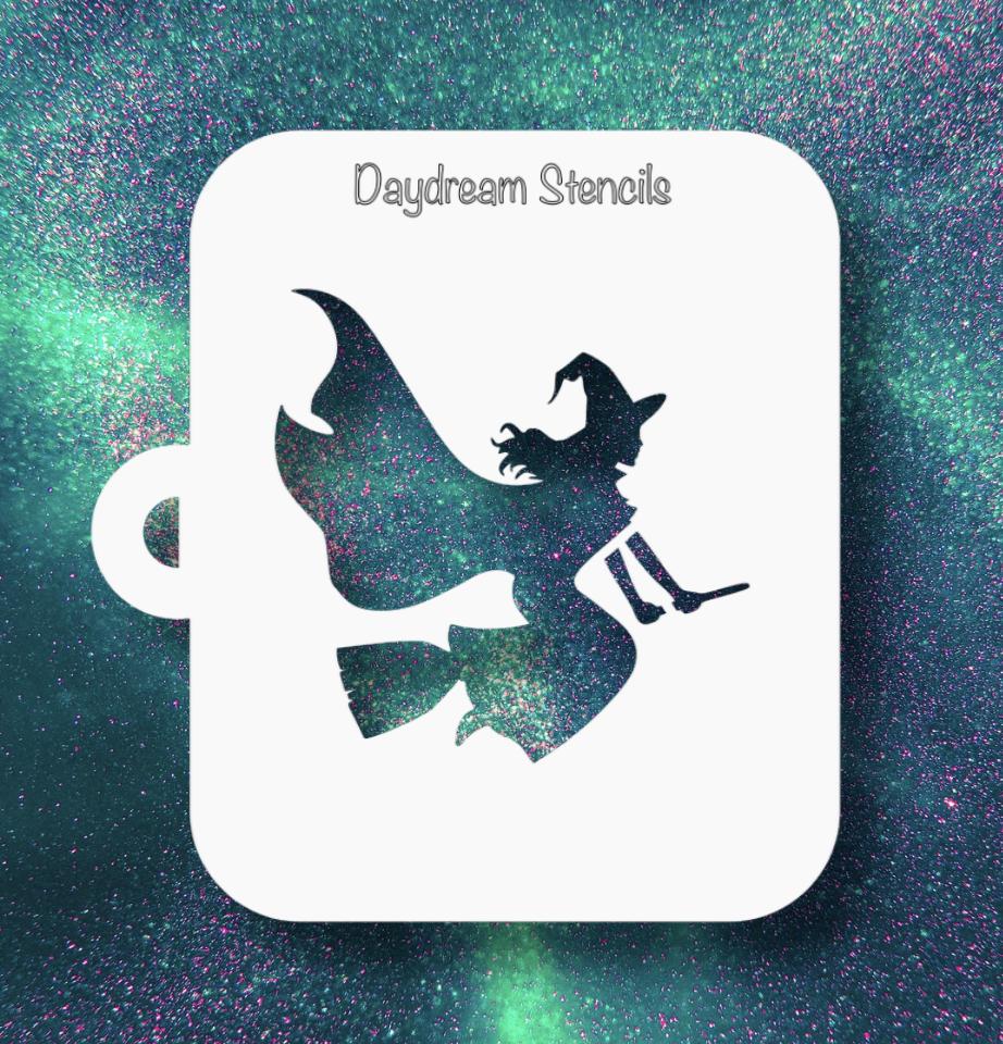 Flying Witch Stencil | Wicked Stencil | Durable 7 Mil Mylar for Face ...