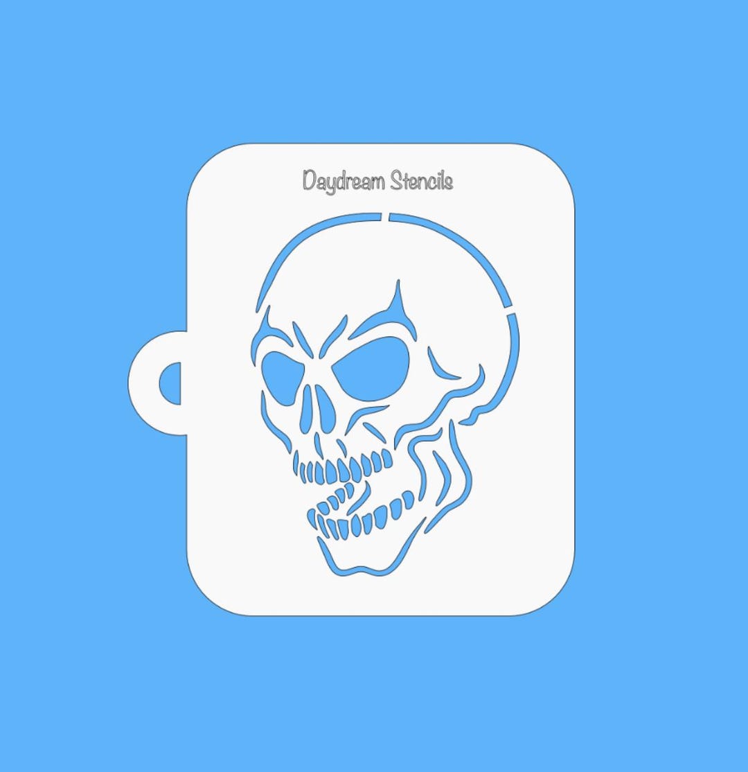 Screaming Skull Stencil | Durable 7 Mil Mylar for Face Painters, Airbrush Artists & Bakers - Etsy