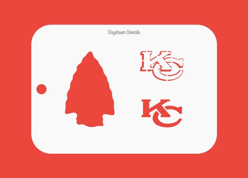Kansas City Football Team Stencil Set | Durable 7 Mil Mylar for Face ...