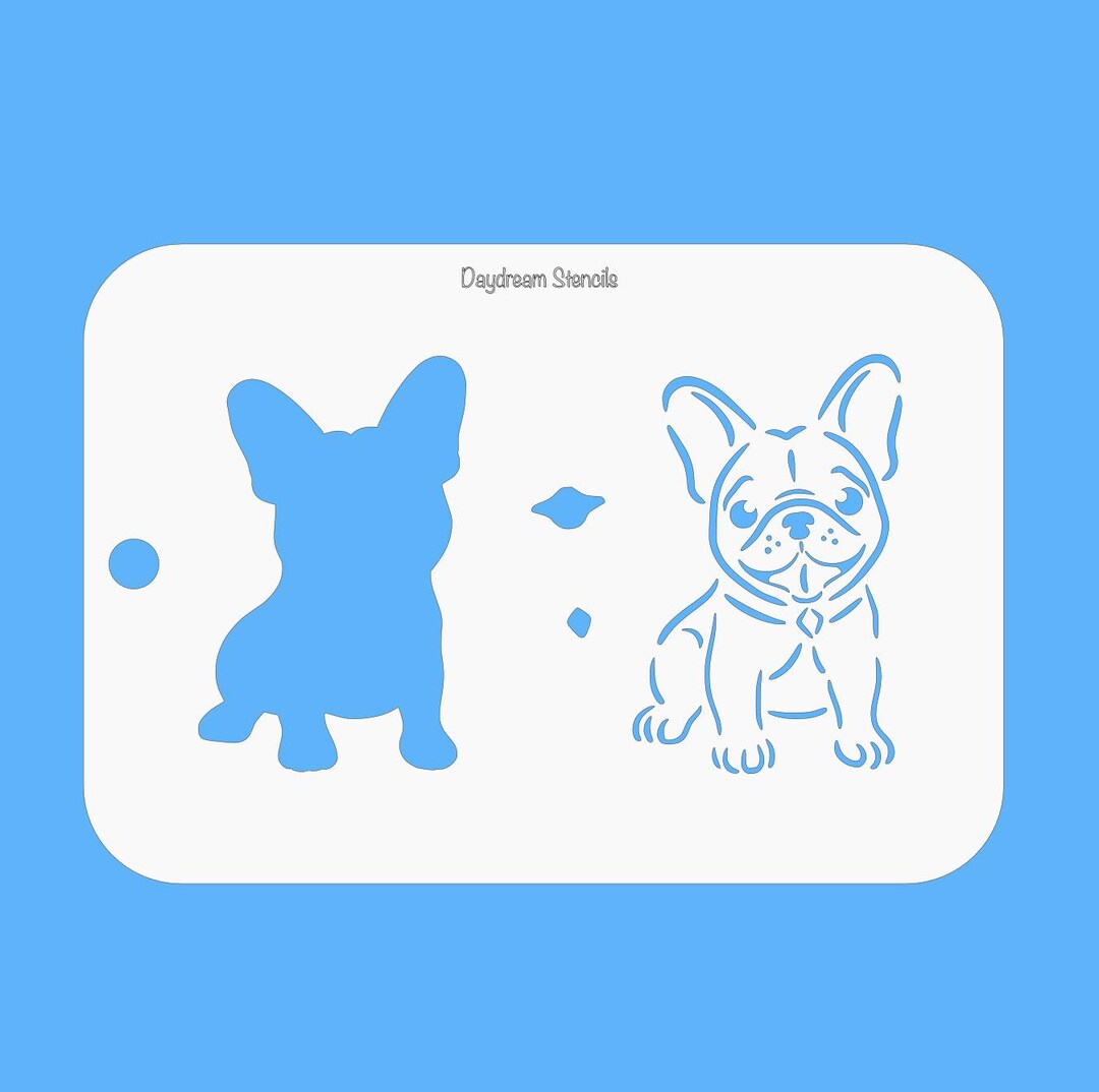 French Bulldog Stencil for Face Painters, Airbrush Artists & Cookie ...