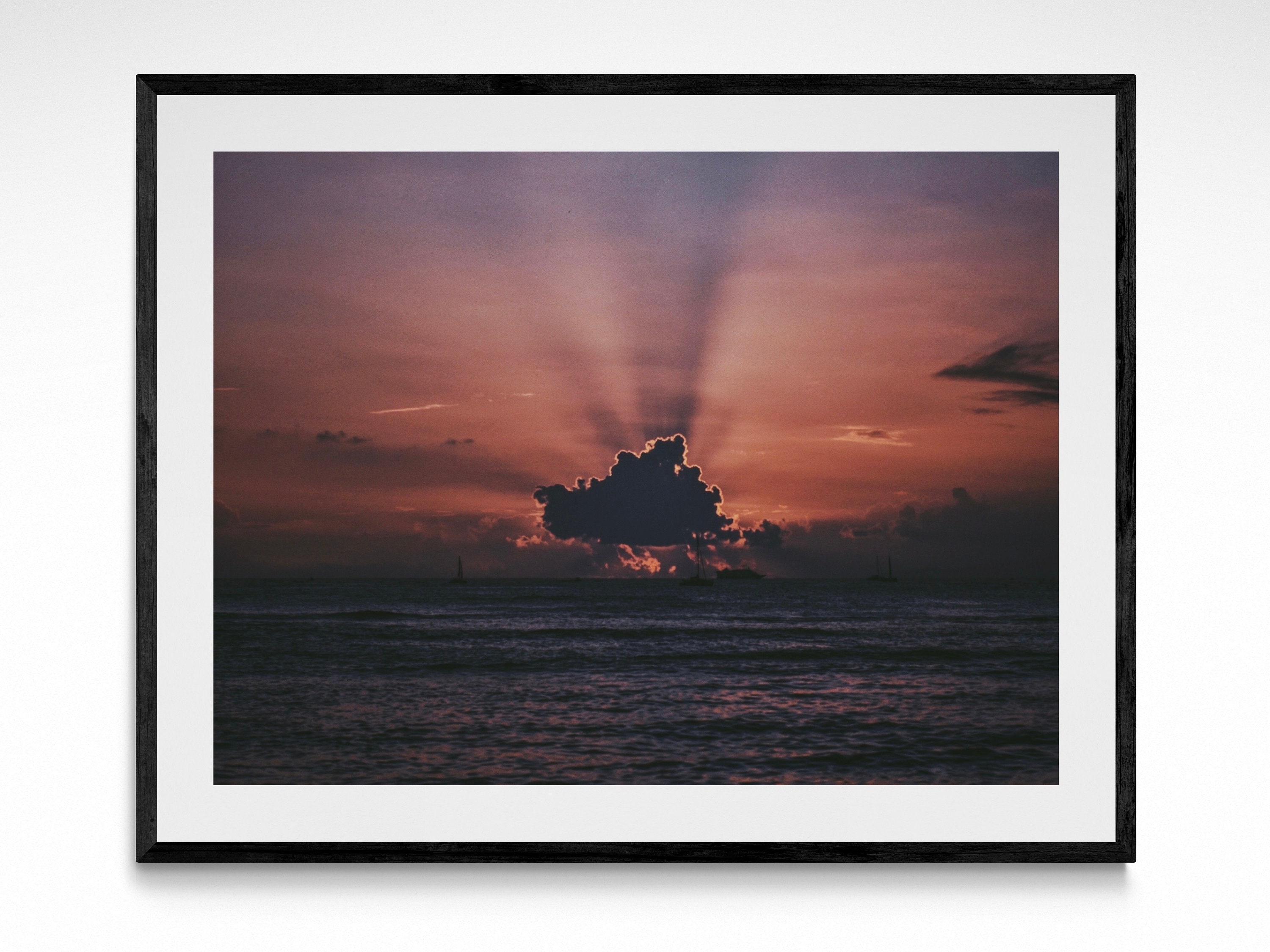 Paradise Ocean Sunset Photography Print Hawaii Home Decor Oahu Fine Art ...