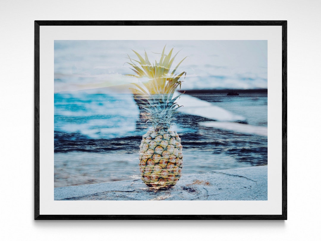 Pineapple Ocean Photography Print Hawaii Wall Art Troical Fine Art ...