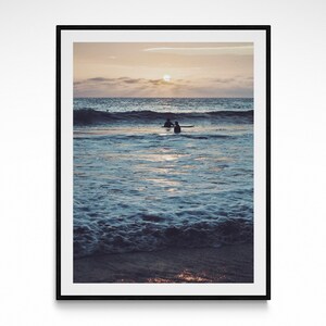 Sunset Surf California Photography Print Ocean Sunset Fine Art Poster ...