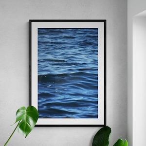Ocean Blue Photography Print Nautical Sea Fine Art Poster Ocean Wave ...