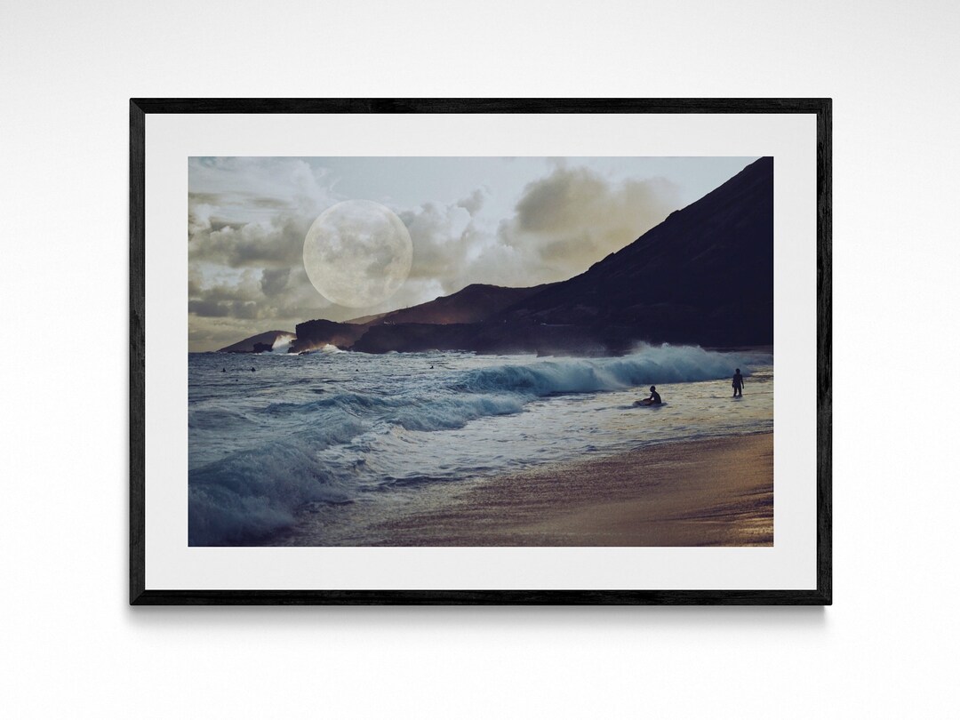 Luna Surf Photography Print Hawaii Wall Art Coastal Home Decor Beach ...