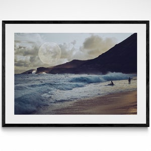 Luna Surf Photography Print Hawaii Wall Art Coastal Home Decor Beach ...