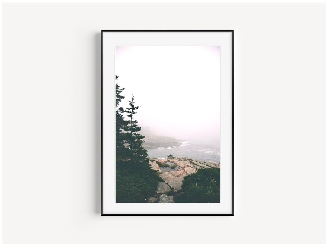 Misty Acadia Fog Fine Art Print | Coastal Maine Photography Poster ...