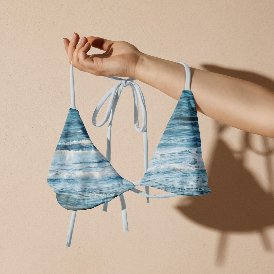 Ocean Surf String Bikini Top | Recycled Bikini Tropical Surf Swimsuit ...