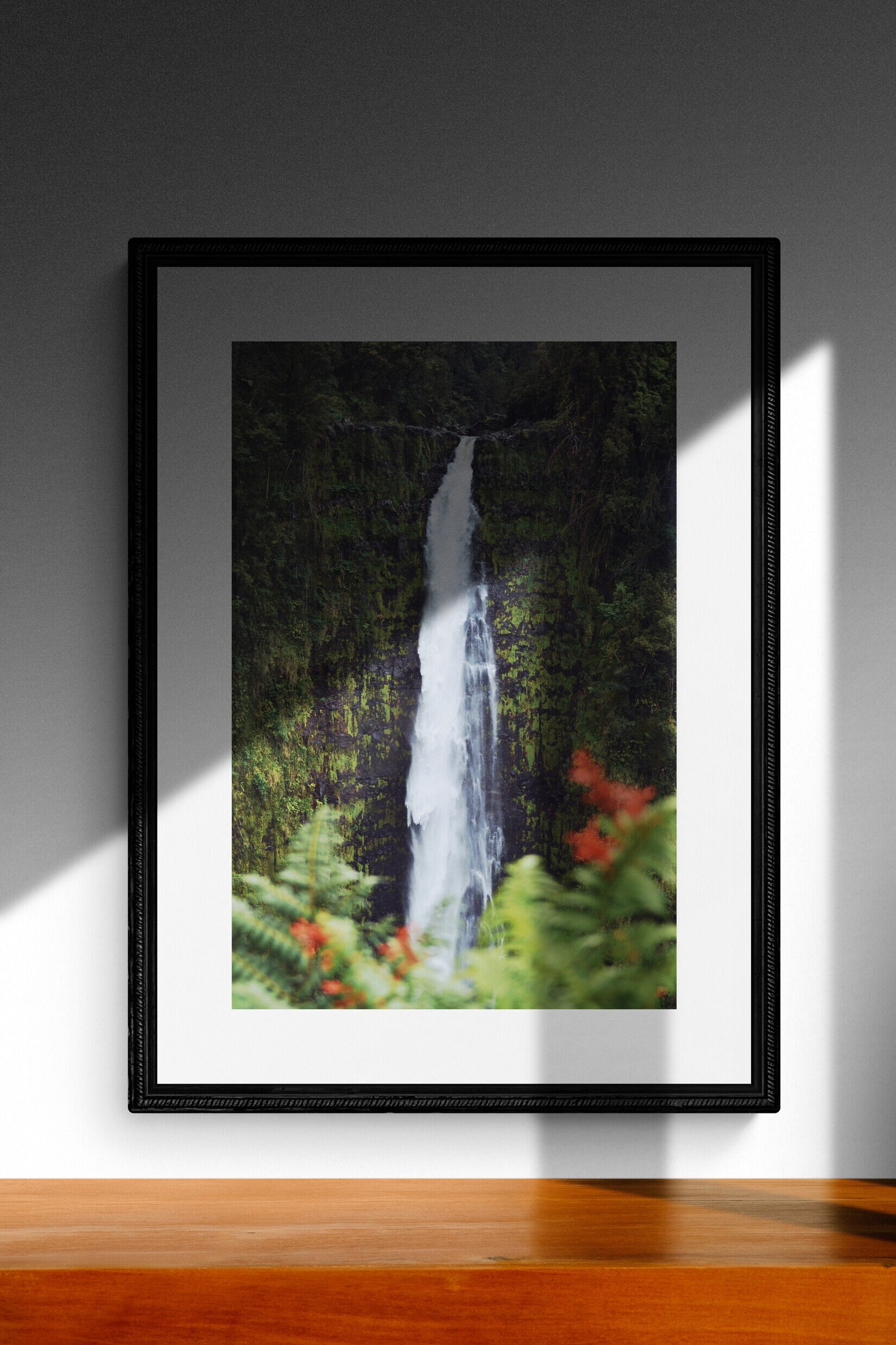Rainforest Waterfall Photography Print Tropical Hawaii Fine Art Poster ...