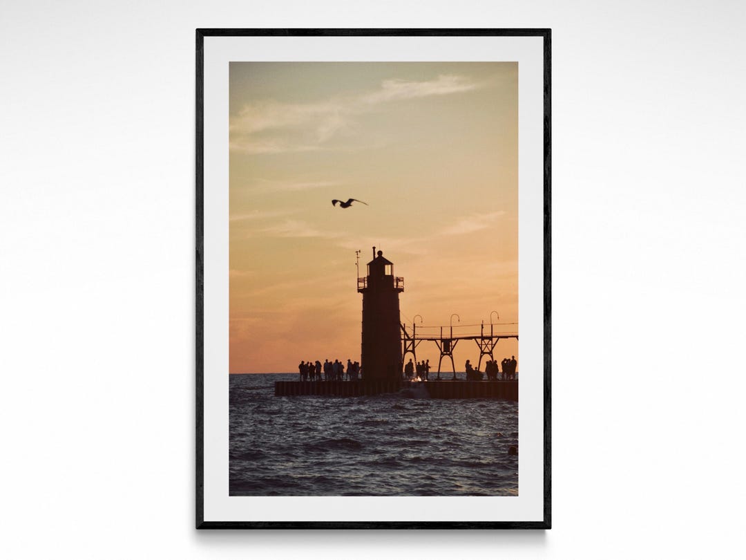 South Haven Sunset Photography Great Lakes Photography Poster Michigan ...