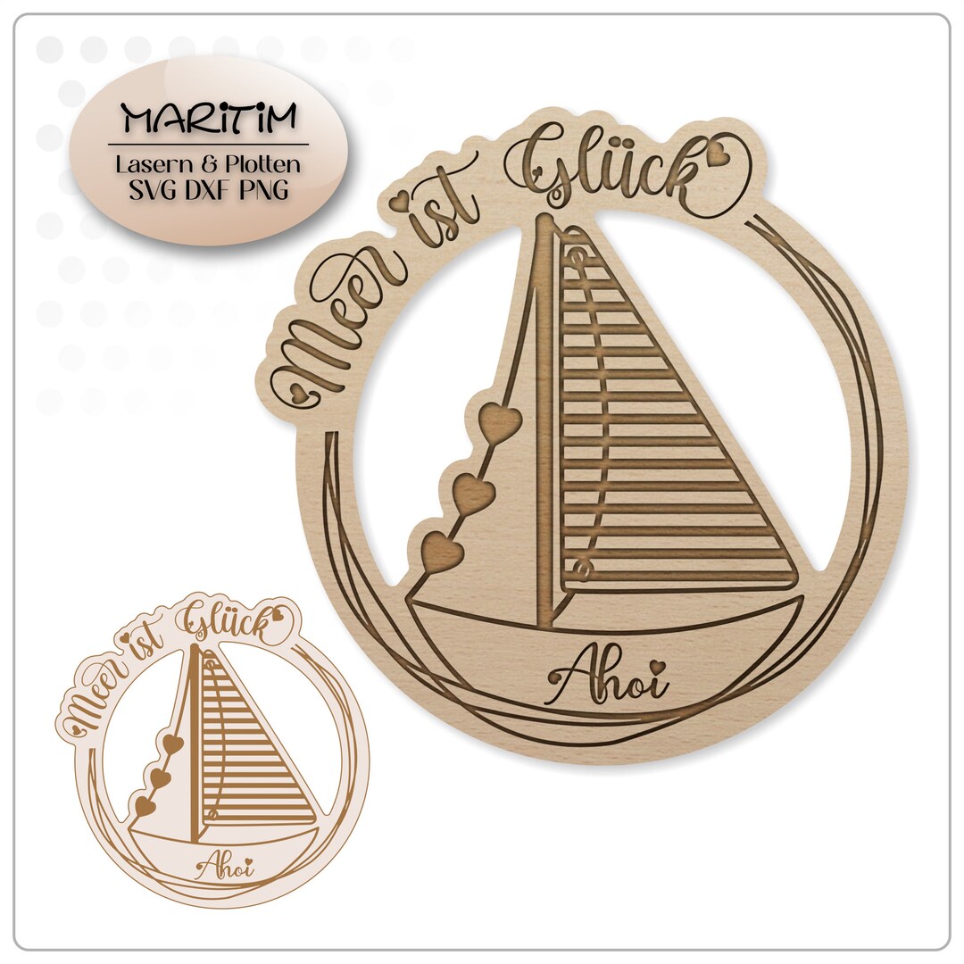 Laser File Boat Svg File Lasercut File Maritime Svg Boat Small Sailing ...