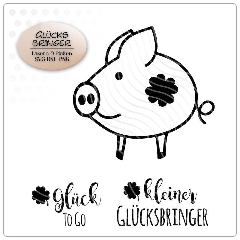 Glücksschwein plotterdatei - Etsy.de