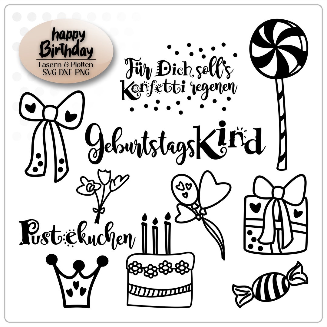 Geburtstagskrone svg Krone Geburtstagskind Luftballons svg Plotterdatei Laserdatei - Etsy.de