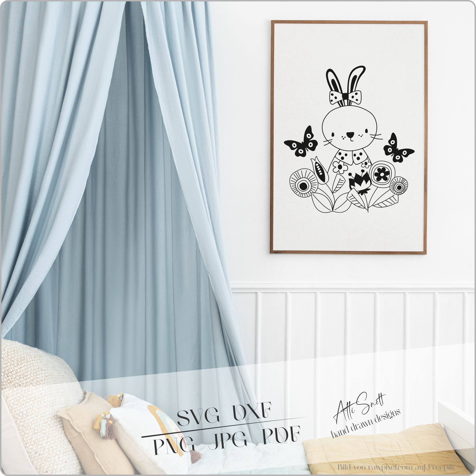 Plotter File Summer Bunny Svg Bunny Rabbit Cutting File - Etsy